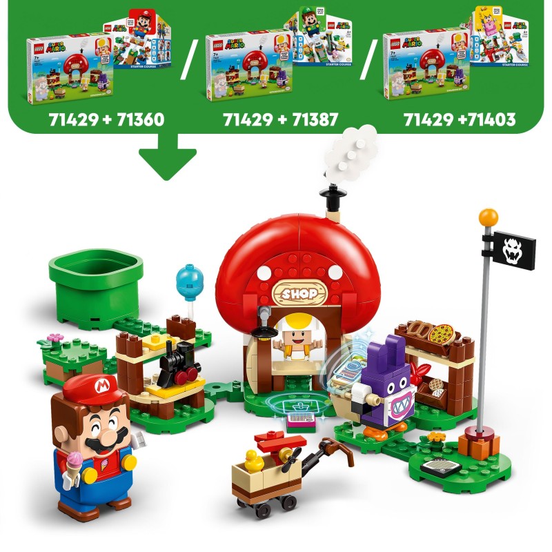 LEGO 71429 Super Mario Set de Expansión: Caco Gazapo en la Tienda de Toad